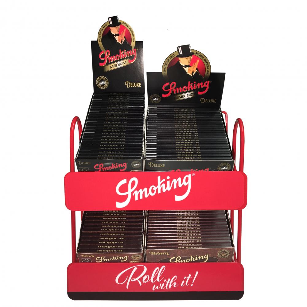 Smoking Wire Rack Display Includes 1 Boxes of Smoking Deluxe 1 1/4 1 ...